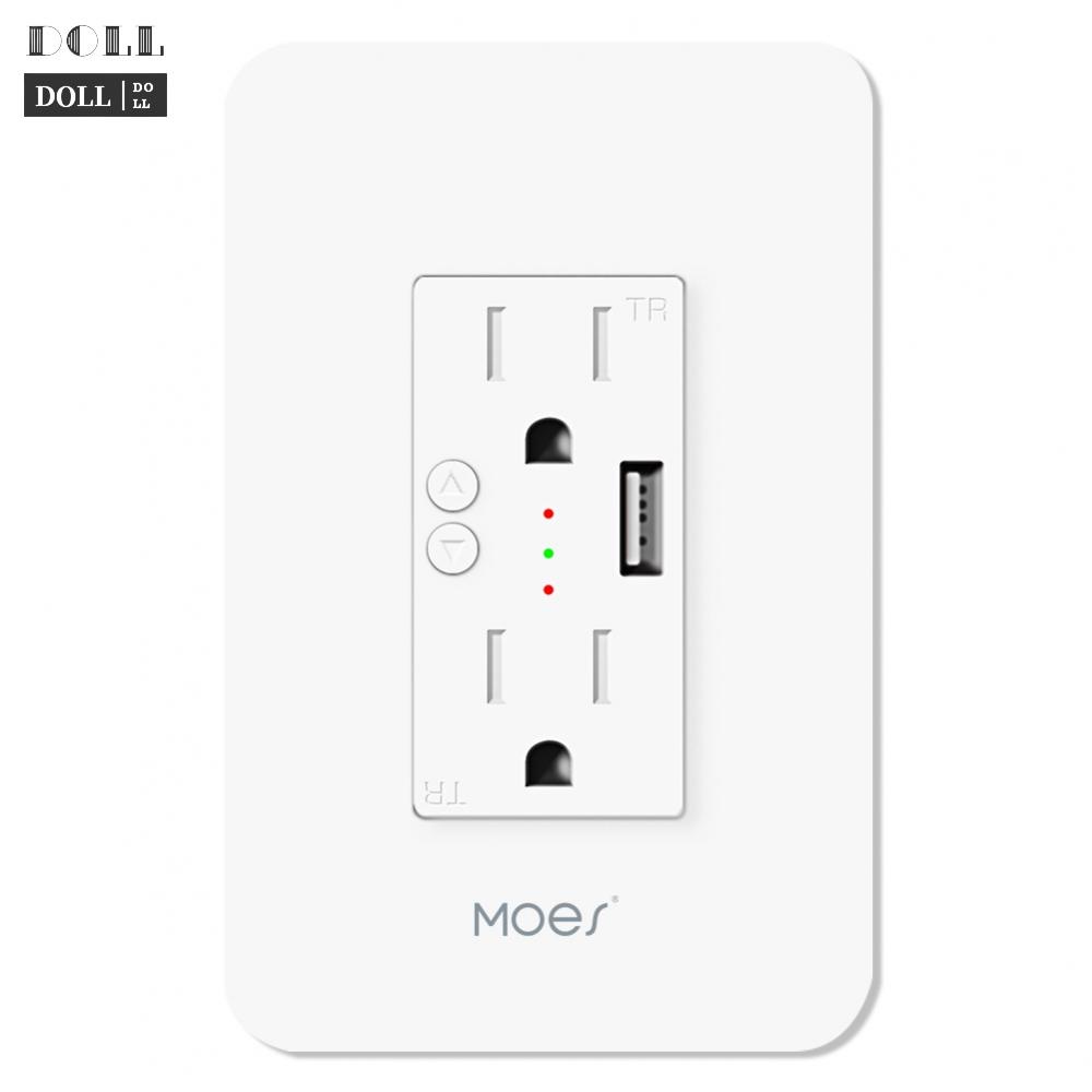 ⭐NEW ⭐WIFI Graffiti Smart Wall Socket App Timing Remote Control USB ...
