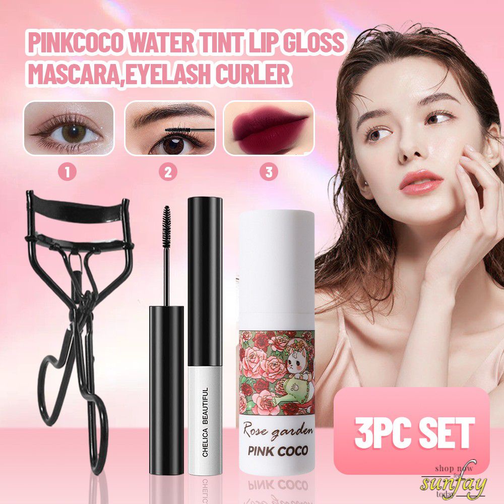 [COD] ลิปสติกมาสคาร่าสุดฮอต เซ็ตแต่งหน้า 3 ชิ้น กันน้ำ Crazy ความยาว ...