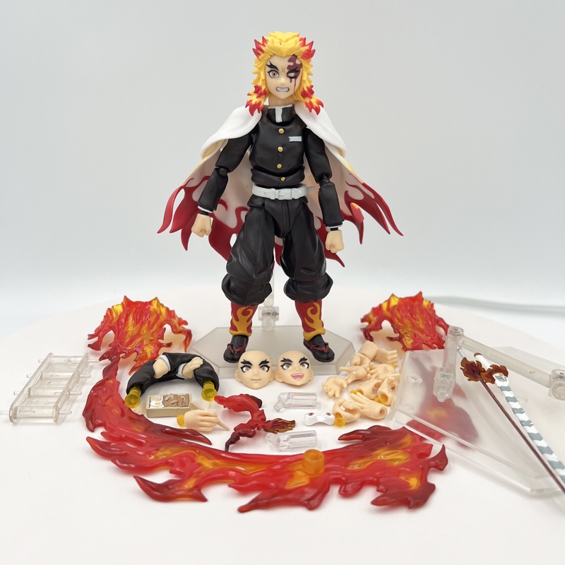 14cm Figma #553 Demon Slayer Anime Figure Kyojuro Rengoku Kimetsu no ...