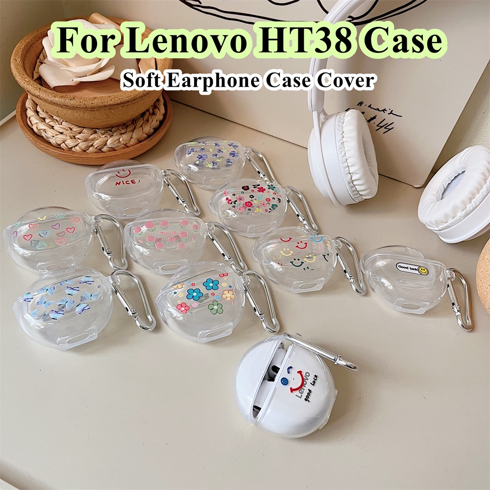 นําไปใช้กับ Lenovo HT38 เคส Case เคสหูฟัง การ์ตูนชุดนวัตกรรม รูปแบบใบ ...