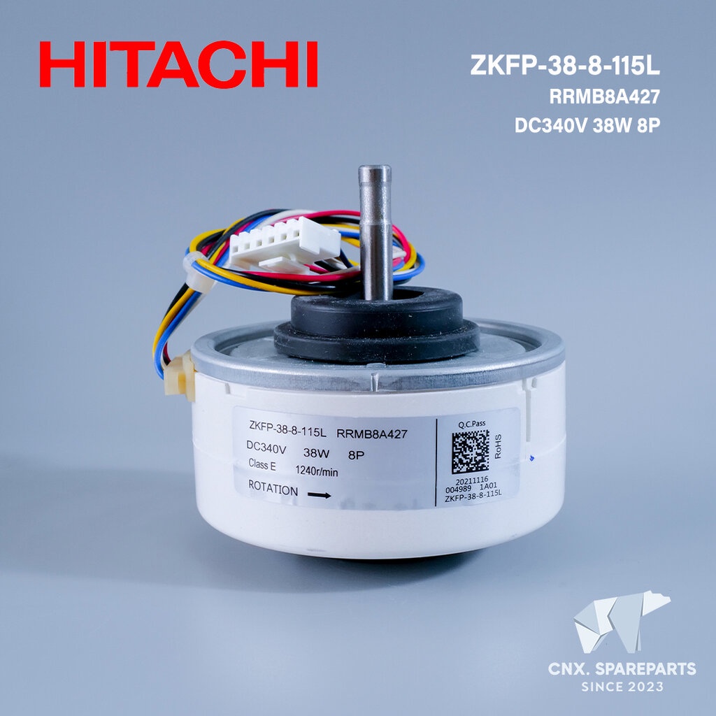 มอเตอร์แอร์ HITACHI 38W.DC (PMRAS-EH10CKT*R03) มอเตอร์แอร์ฮิตาชิ มอเตอร์คอยล์เย็น ZKFP-38-8-115L ...