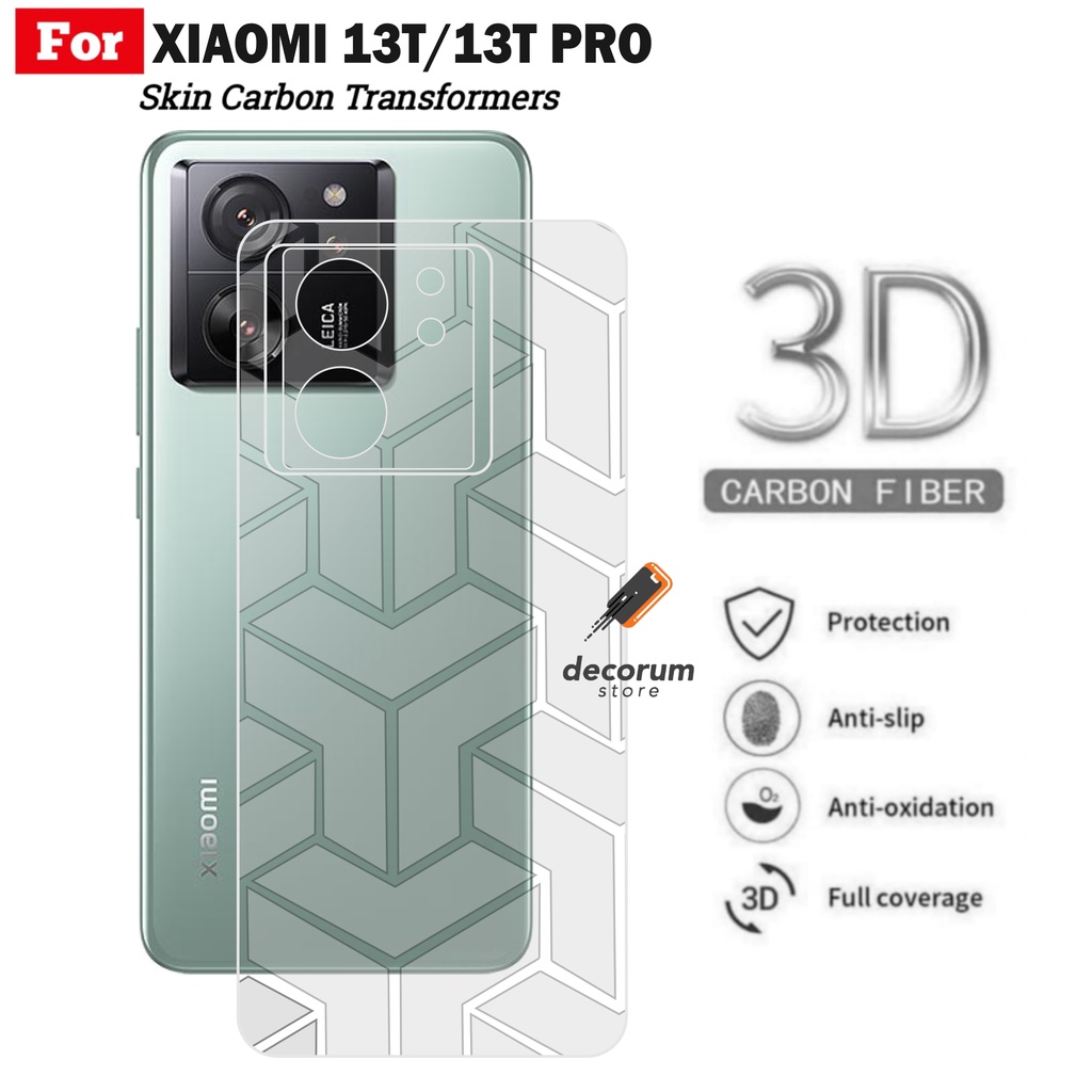 ผิวคาร์บอน XIAOMI 13T 13T PRO 2023 Garskin Transformers ตัวป้องกันด้านหลังมือถือ | Shopee Thailand