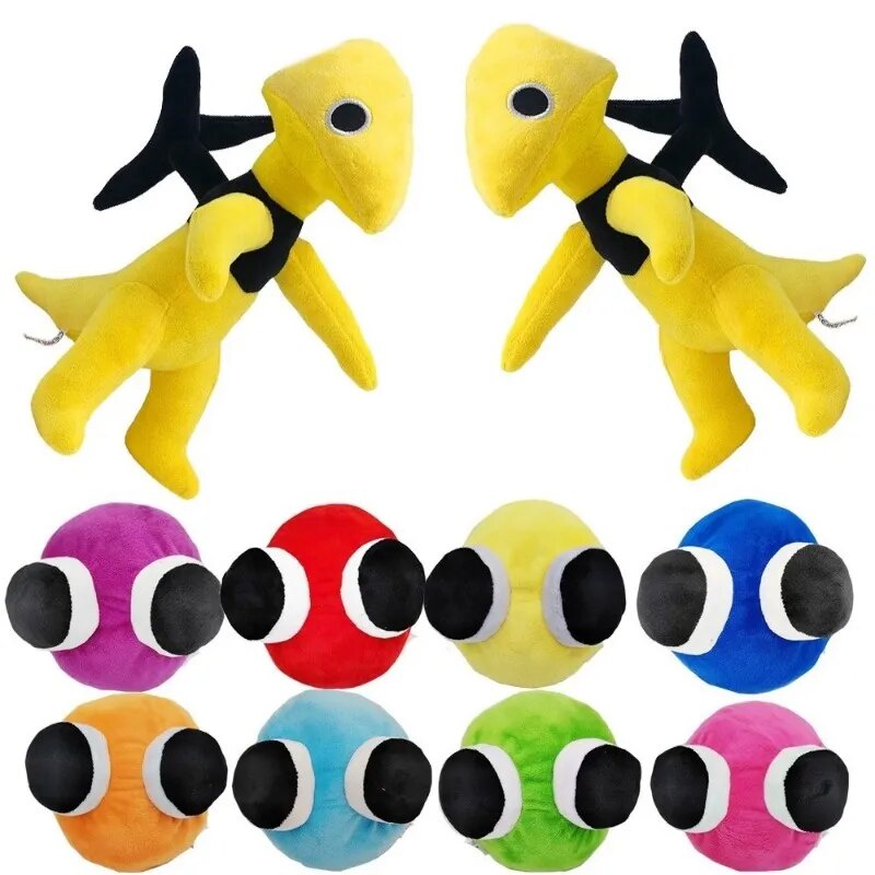 Rainbow Friends Chapter 2 Yellow Cyan Monster Plush Toys Blue Lookies ...