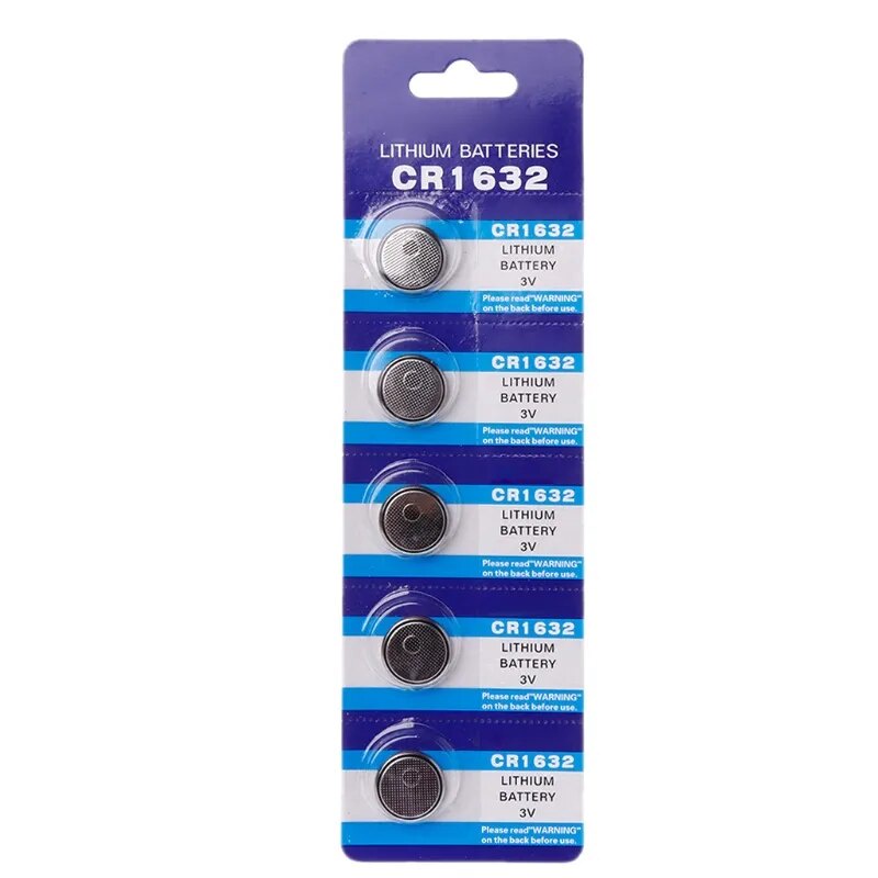 5PCS Button Battery CR1632 Lithium Coin Cell Batteries 3V LM1632 BR1632 ECR1632 CR 1632 ...