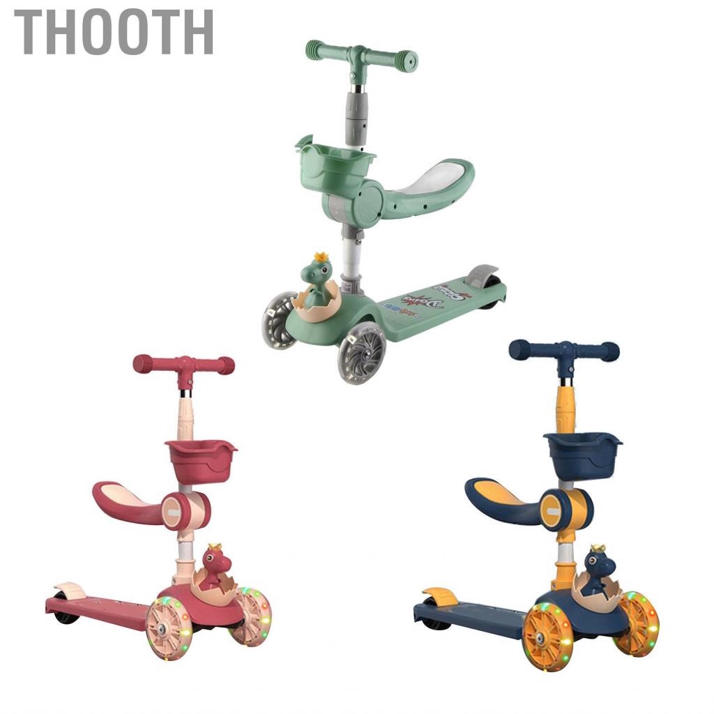 Thooth 3 Wheeled Push Scooter Exquisite Appearance Folding Kick Multi ...