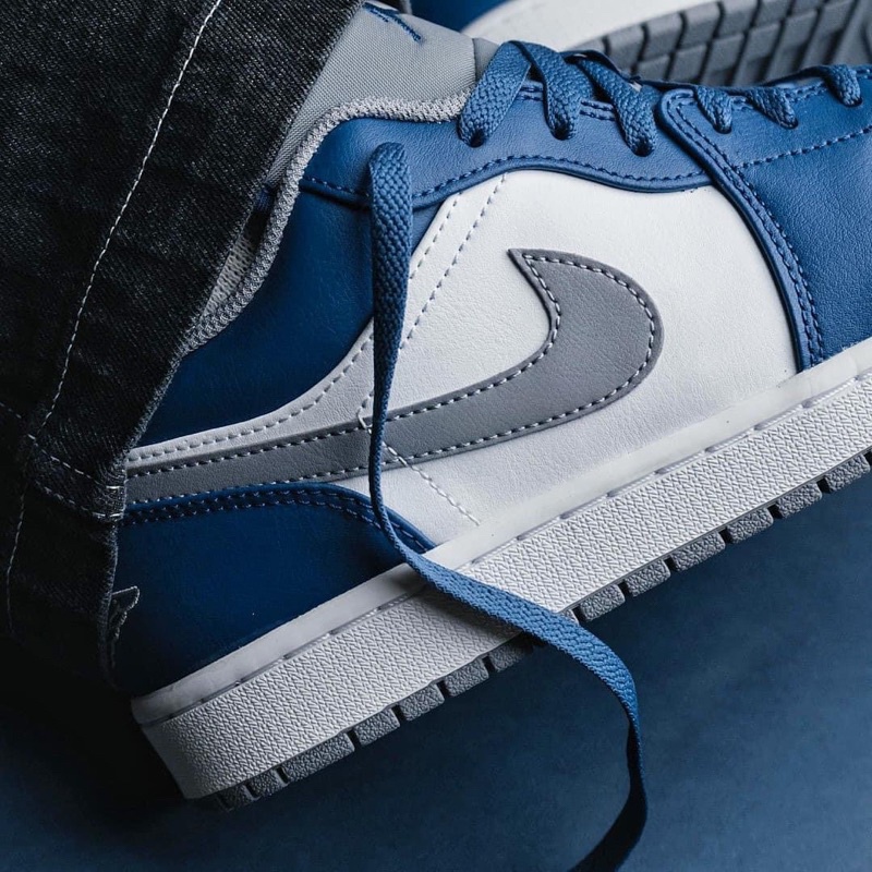 Air Jordan 1 Low True Blue (ของแท้ 100%) J1 Shoes ผ้าใบบุรุษ รองเท้า ...