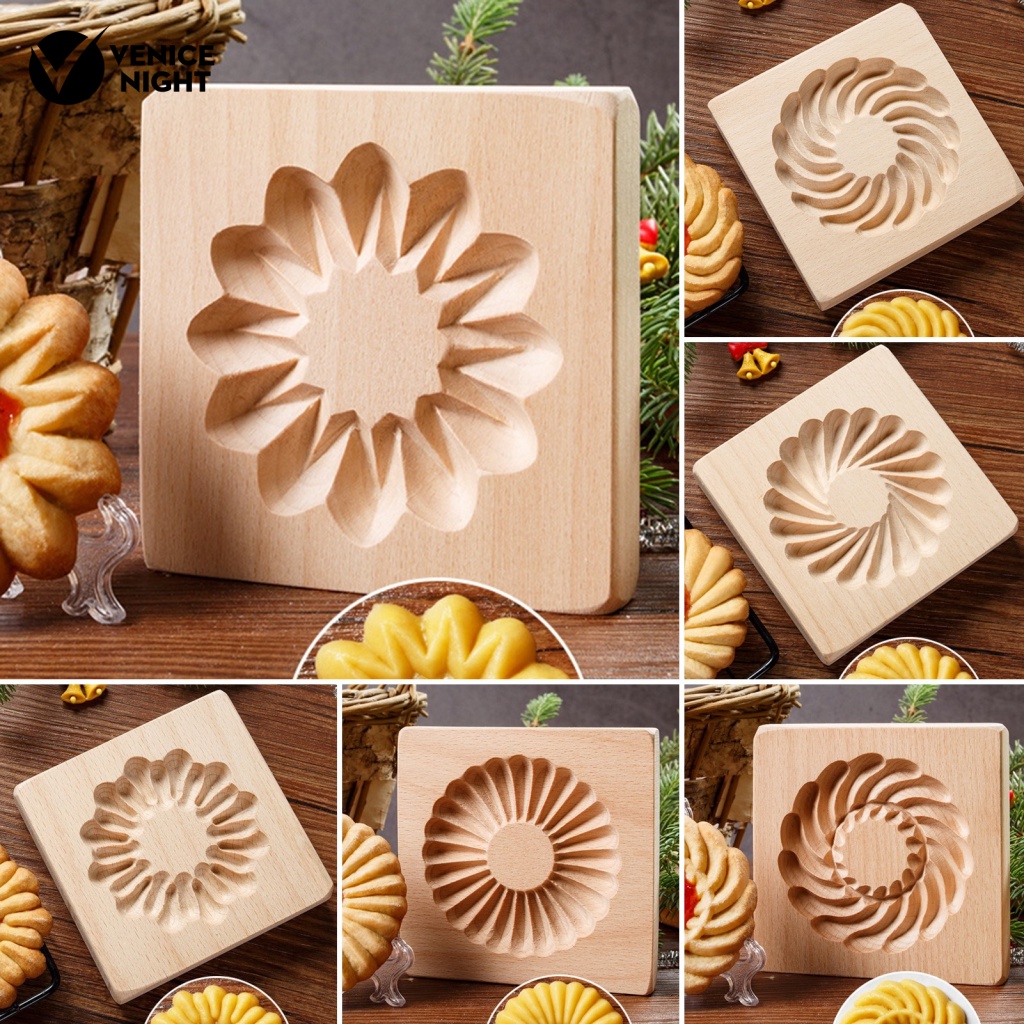[VNMX] แม่พิมพ์คุกกี้ บิสกิต แบบไม้ 3d ไม่เหนียวติด ใช้ง่าย Diy ...