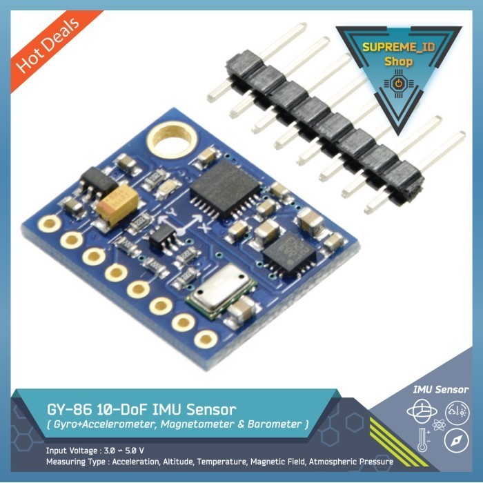 Gy-86 10-DOF IMU Sensor Barometer Gyroscope Accelerometer Magnetometer ...