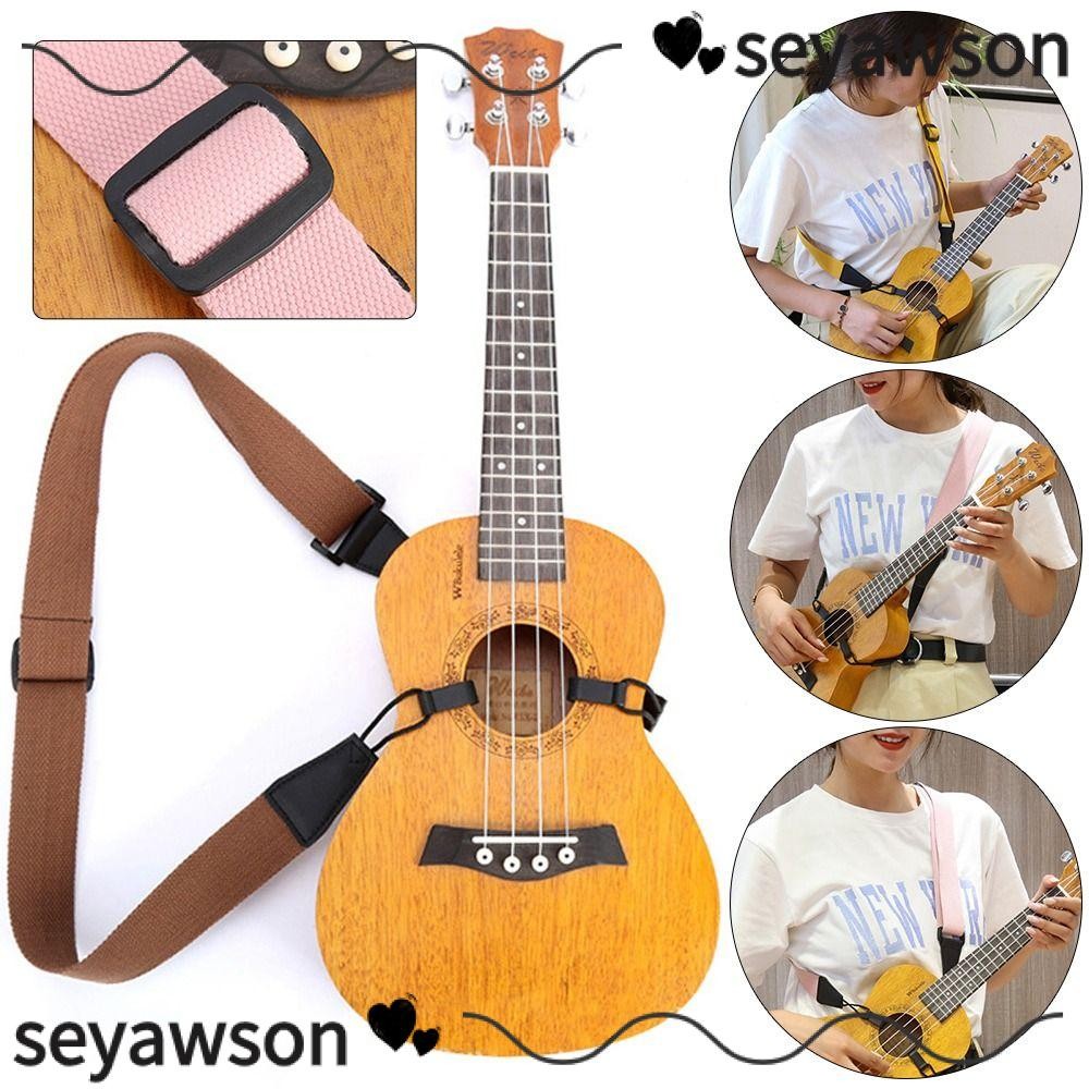 Seyawson Ukulele Strap 7 สี Hang Neck Nylon Musical Instrument Straps ...