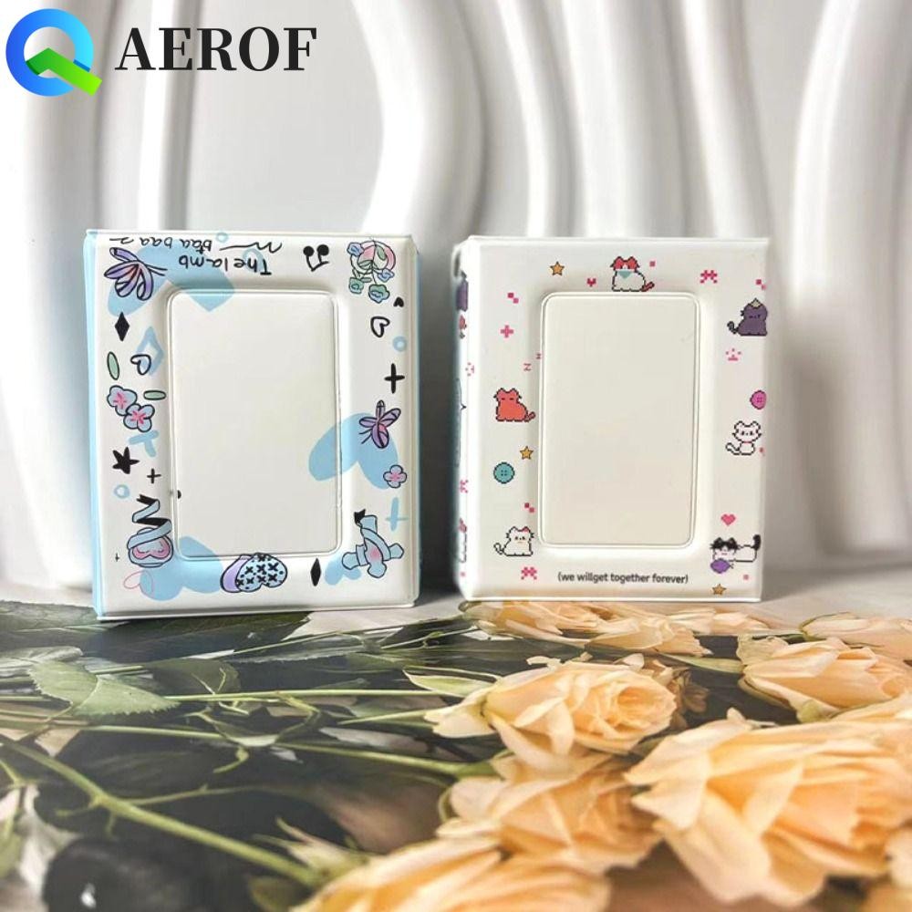 Aerof Star Binder อัลบั้ม,พร้อมปุ่ม Snap One Grid Angel Lamb Photo Album, Photo Card Storage Ins ...