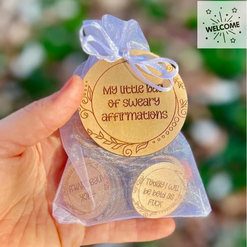 At 25 ชิ้น Oath Token ชุดแผ่นโลหะไม้ขนาดเล็กชุดตลก Oath แน่นอน Token ...