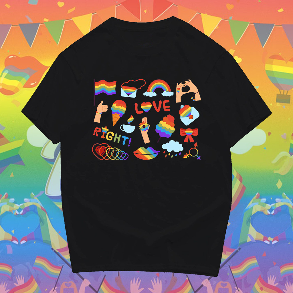 COD~ [ Cotton] เสื้อสายรุ้ง LGBT Pride Month Rainbow LGBTQ ผ้าCotton ...