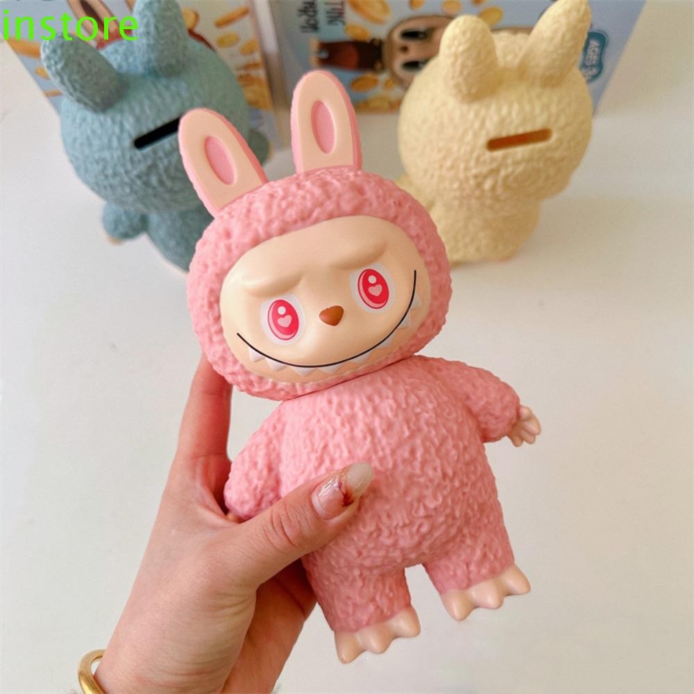 Instore Labubu ตุ๊กตา Piggy Bank, Anime Saving Tank Labubu กล่องเงิน ...