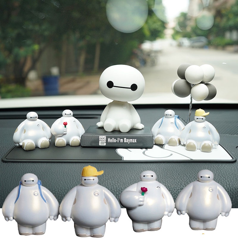 โมเดลฟิกเกอร์ Big Hero 6 Baymax 4 ชิ้น สําหรับตกแต่งภายในรถยนต์ ...
