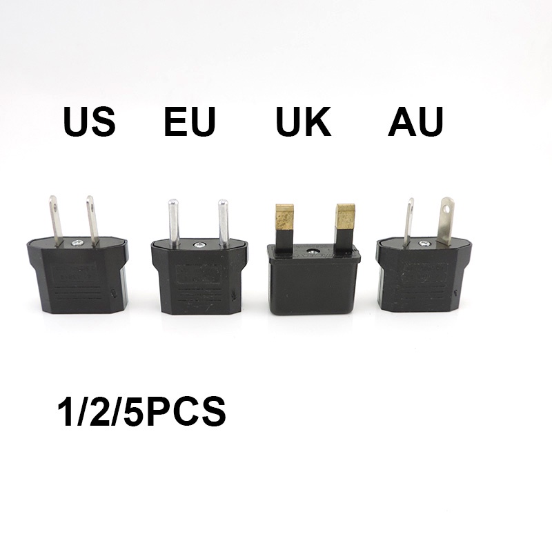 1/2/5pcs EU KR AU UK To EU US KR AU UK 250V 110v 10A wall Travel Adapter converter ปลั๊กไฟไฟฟ้า ...