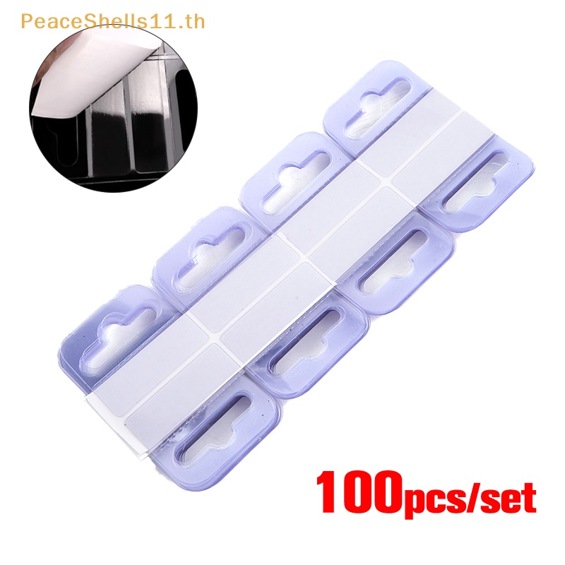 Peaceshells 100pcs PVC Slot Hole กาว Hang Tabs แท็ก Merchandise กล่อง ...