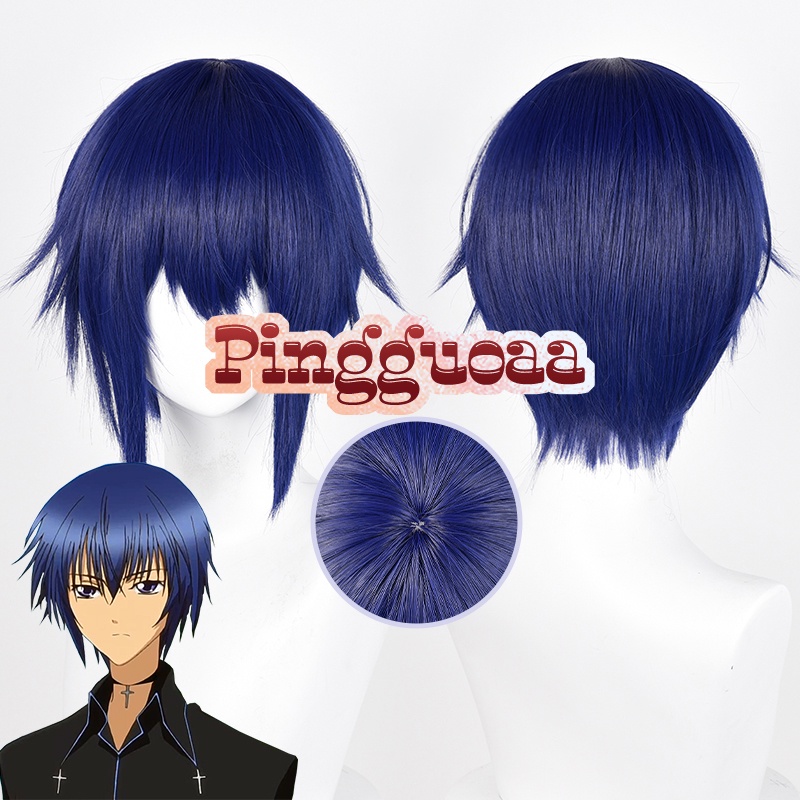 Anime Shugo Chara! Tsukiyomi Ikuto Cosplay Wig 30cm Blue Short Wigs ...
