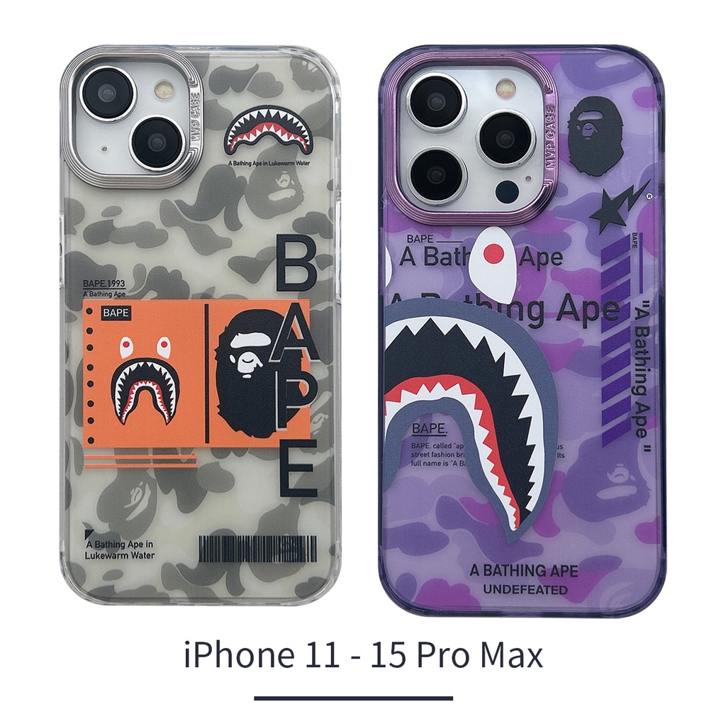 เคสโทรศัพท์มือถือ ลายการ์ตูนพราง Bape Monster Mouth แฟชั่น ระดับไฮเอนด์ ...