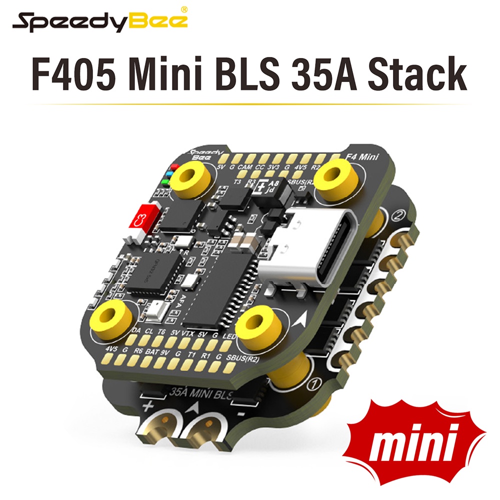SpeedyBee RC ESC 35A BLHeli_S Mini V2 4-in-1 ESC F405 Mini Stack Flight ...