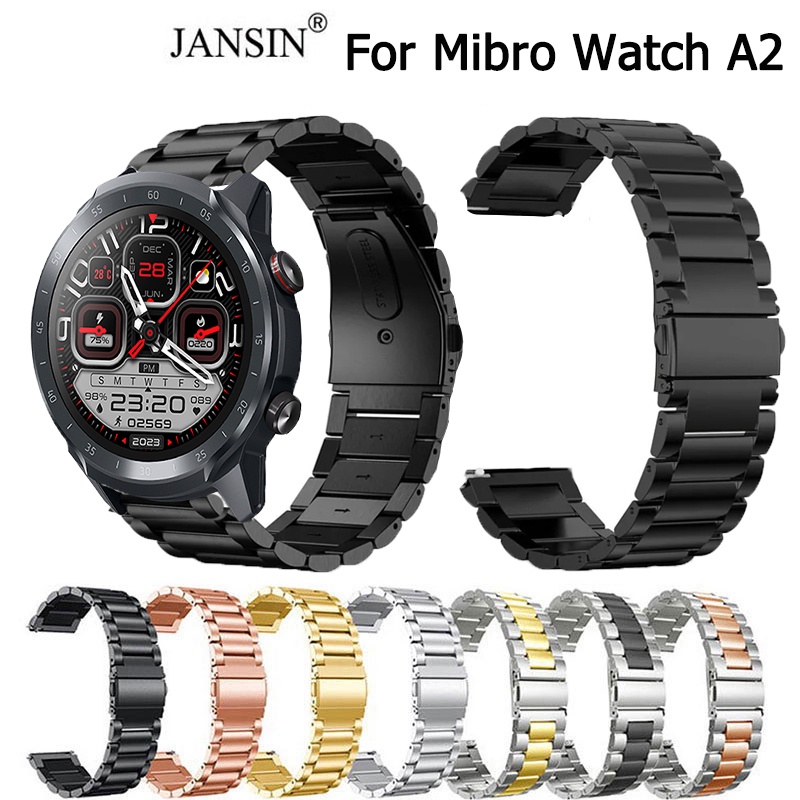 สาย Mibro Watch A2 สายนาฬิกาข้อมือ สแตนเลส สำหรับ mibro watch a2 สมาร์ท ...