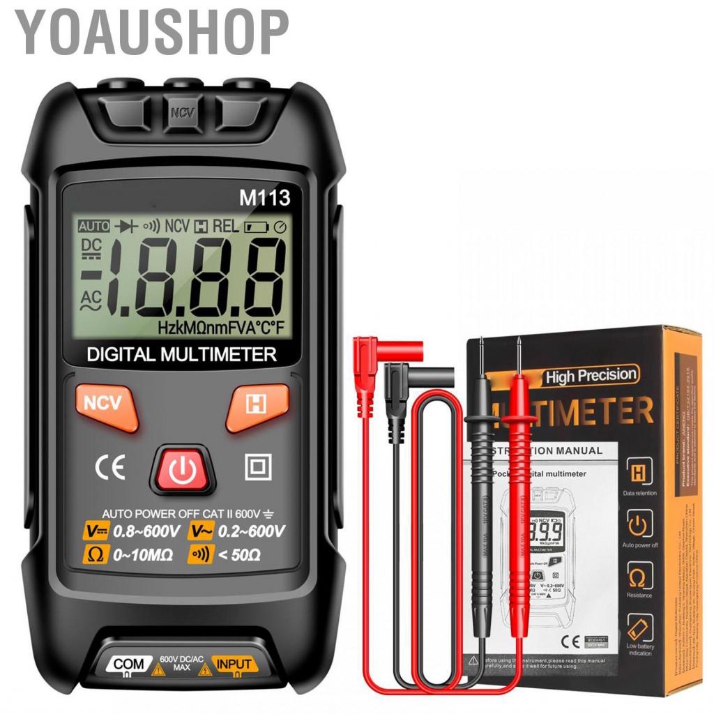 Yoaushop M113 Digital Multimeter Automatic Recognition Tester AC DC ...
