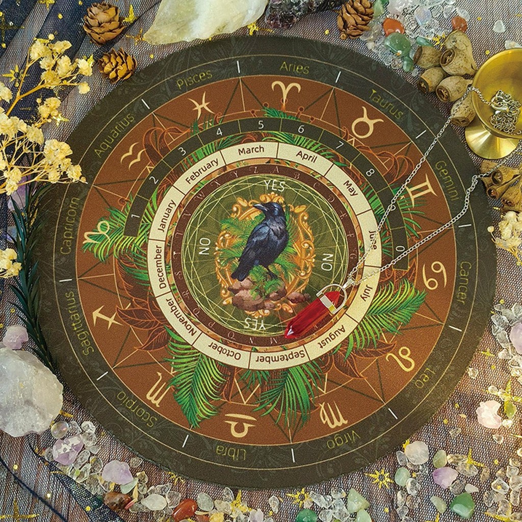 Pendulum Mat รอบลูกตุ้ม Board Divination Mat โหราศาสตร์ลูกตุ้ม Mat แม่ ...