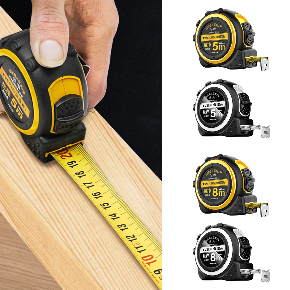 ตลับเมตรหุ้มยาง ตลับเมตรพกพา สายวัดแบบตลับ ไม่เสียรูปง่าย เทปวัด 3 เมตร ...