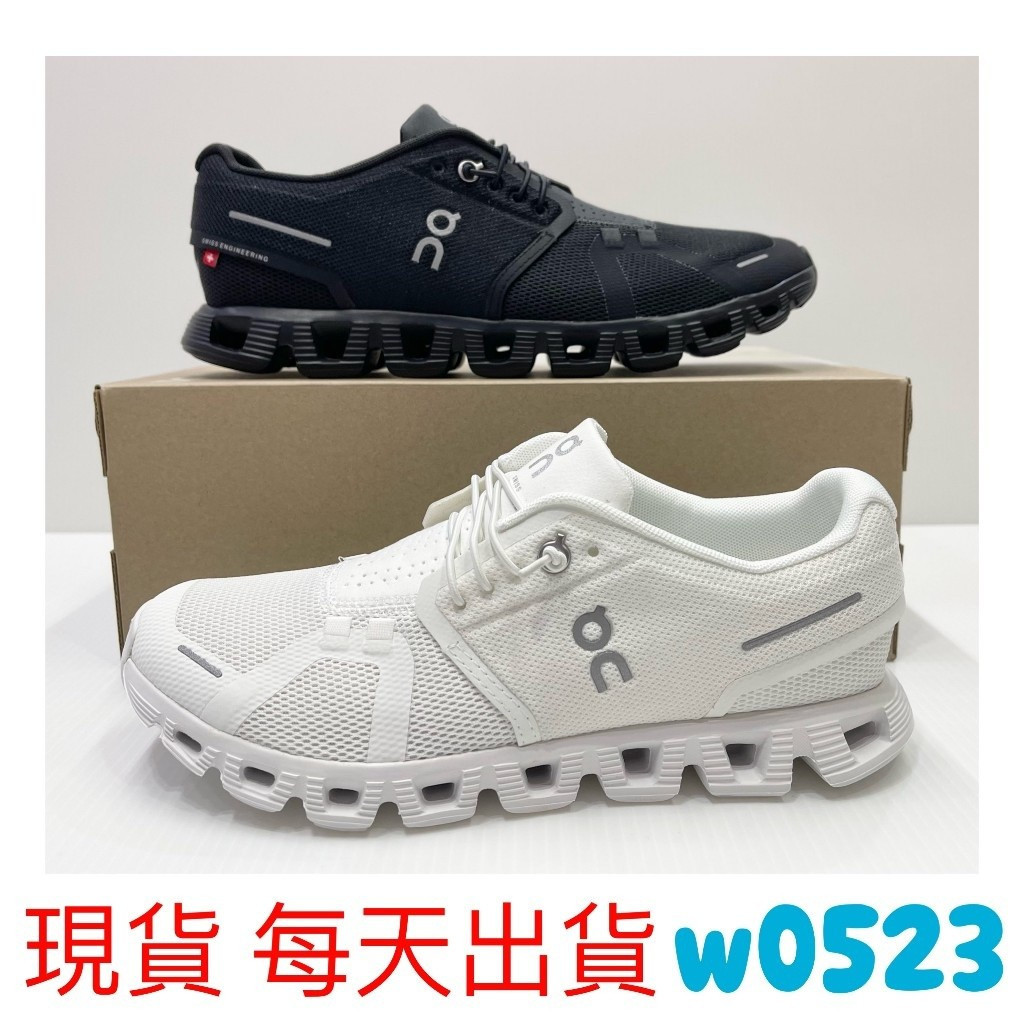 รองเท้าวิ่ง ON รองเท้ากีฬาแบบสบายสำหรับผู้ชายและผู้หญิง Cloud 5 สีดำขาว ...