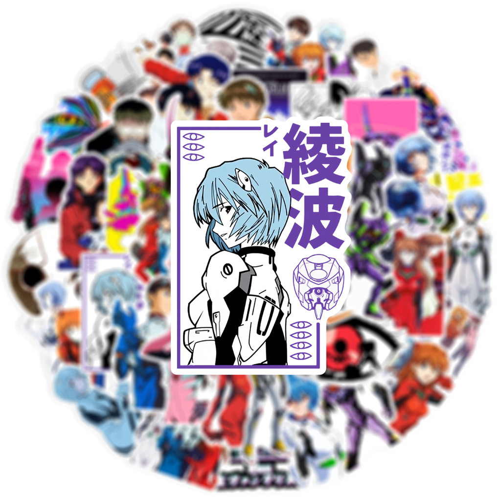 ANIME อีวานเกเลียน มหาสงครามวันพิพากษา NGE EVA 新世紀エヴァンゲリオン sticker สติก ...