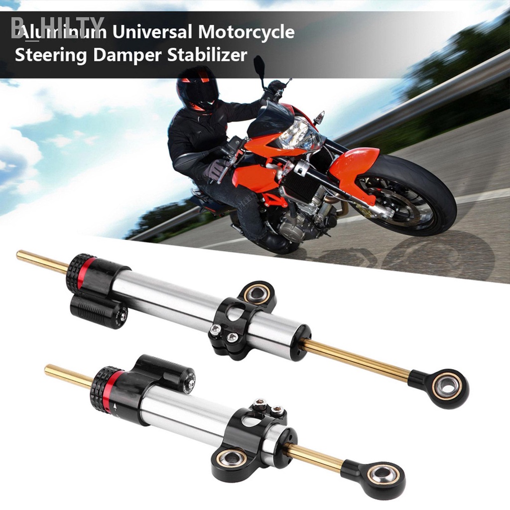 B_HILTY อลูมิเนียม Universal รถจักรยานยนต์ STEERING Damper Stabilizer ...