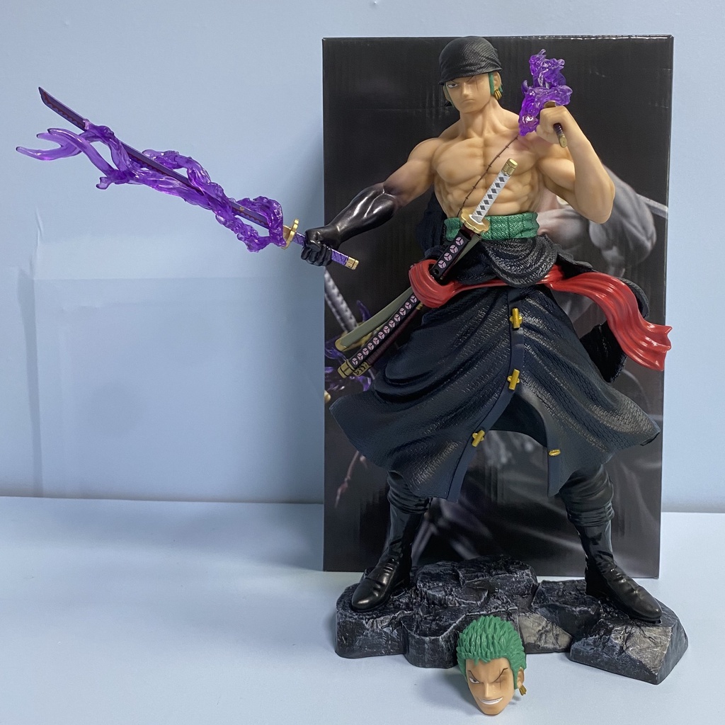 รูปปั้น One Piece Sauron Standing Zoro หัวสองหัว ขนาดเล็ก แฮนด์เมด แบบ ...