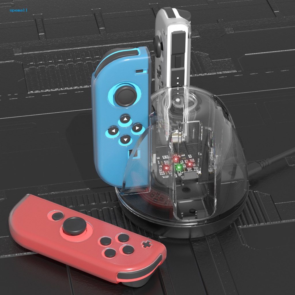 แท่นชาร์จควบคุมเกมแพด ไฟแสดงสถานะ LED 4 in 1 สําหรับ Switch OLED Joy-con | Shopee Thailand