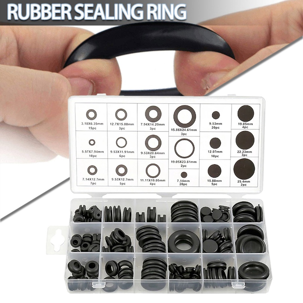125pcs Auto Rubber Grommet Assortment Set Fastener Kit Blanking 18 ...