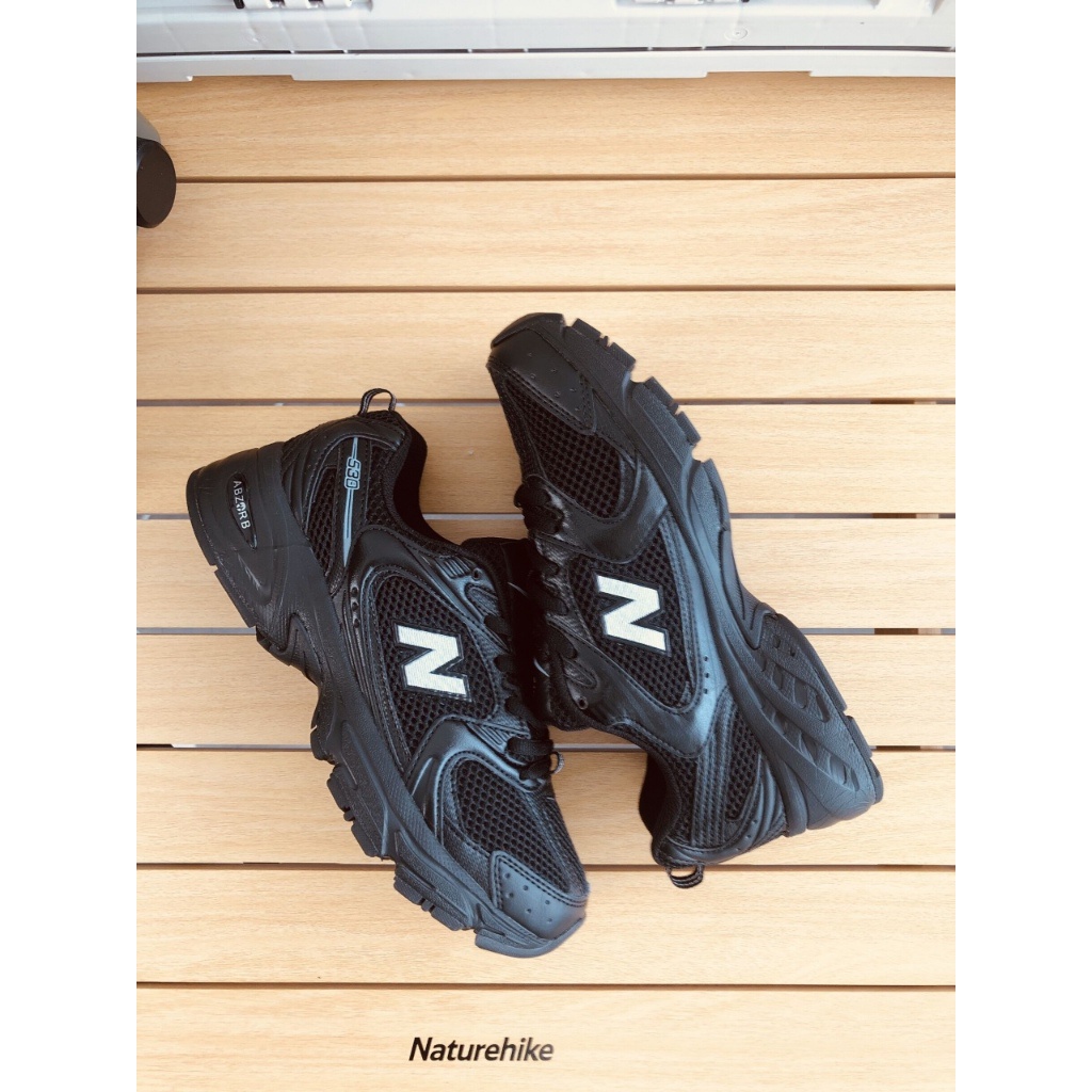 100% genuine New Balance NB530 BLACK การดูดซับแรงกระแทกต่ำวินเทจกีฬา ...