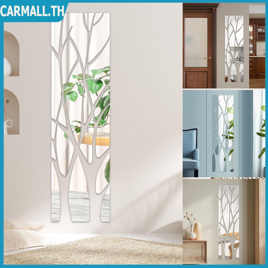 Tree Mirror Wall Decor อะคริลิค 3D Tree Wall Mirror สติกเกอร์ DIY ตก ...