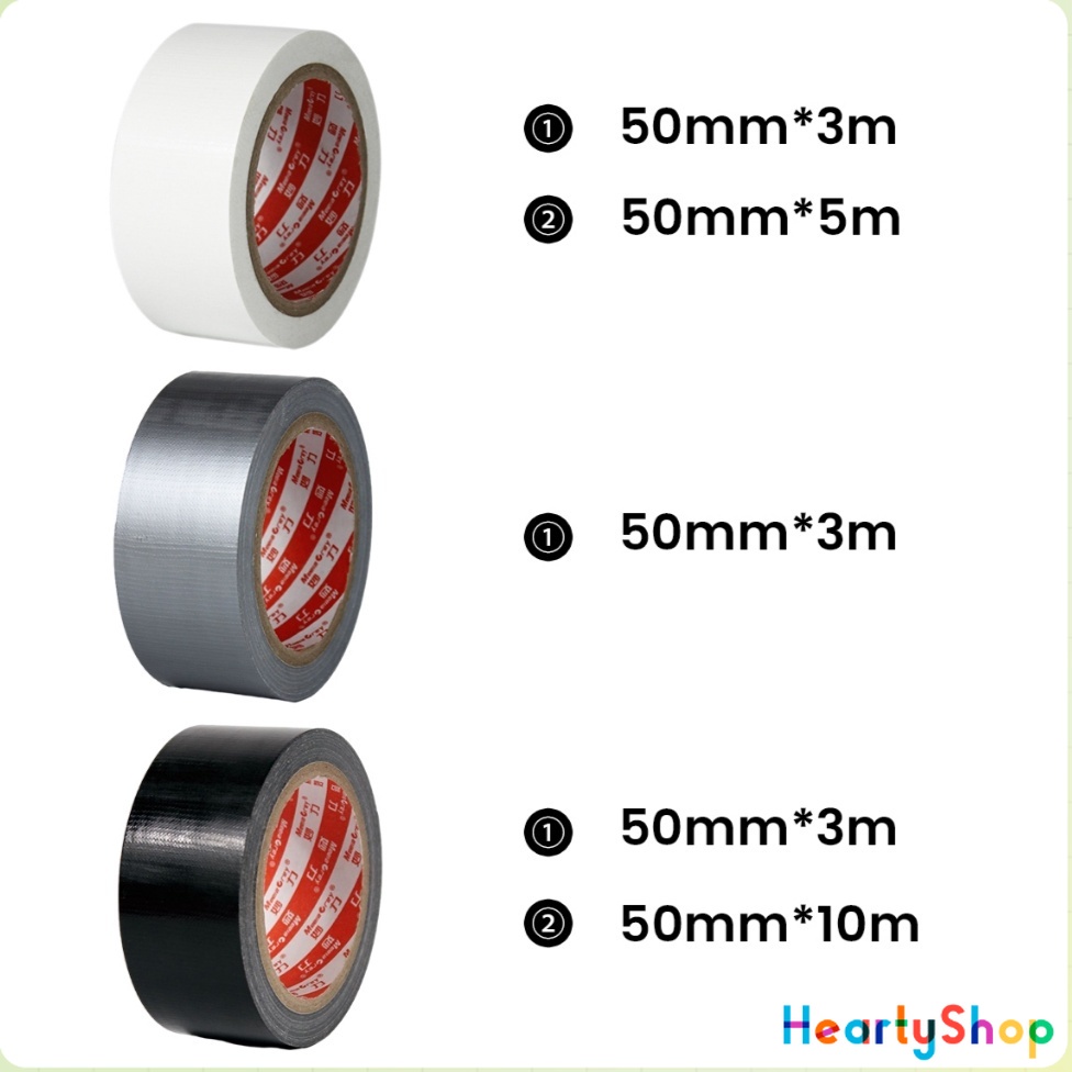 HeartyShop เทปผ้าใบ เทปปิดรอยรั่ว หน้ากว้าง 2 นิ้ว Cloth tape | Shopee ...
