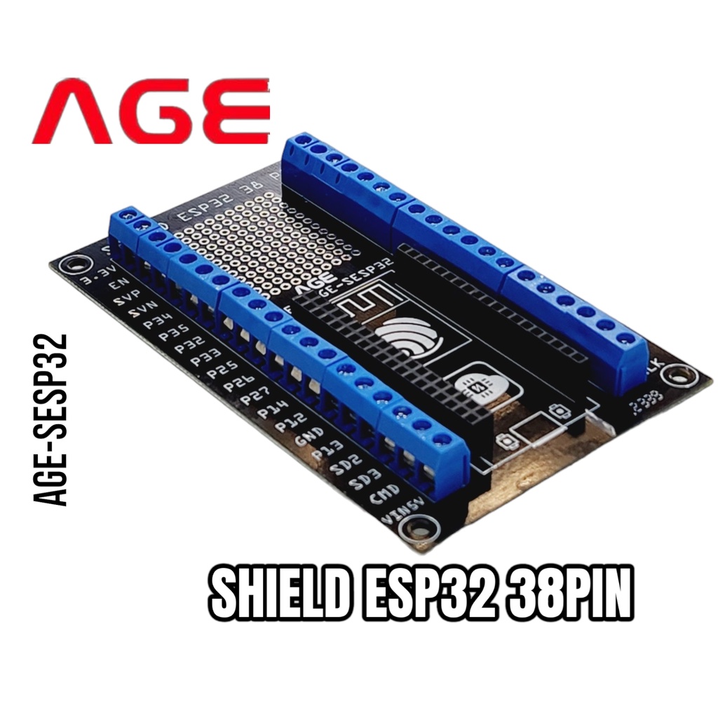 Shield ESP32 38PIN,บอร์ดขยายขา บอร์ดเสริม NodeMCU ESP32 38PIN Screw ...