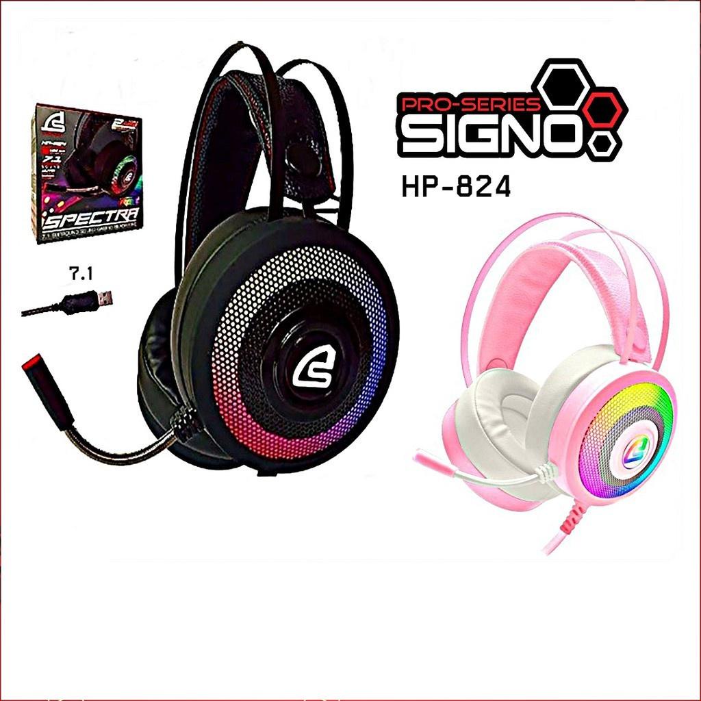 SIGNO หูฟังเกมมิ่ง รุ่น SPECTRA HP-824 ระบบเสียง 7.1 พร้อมไฟ RGB ...
