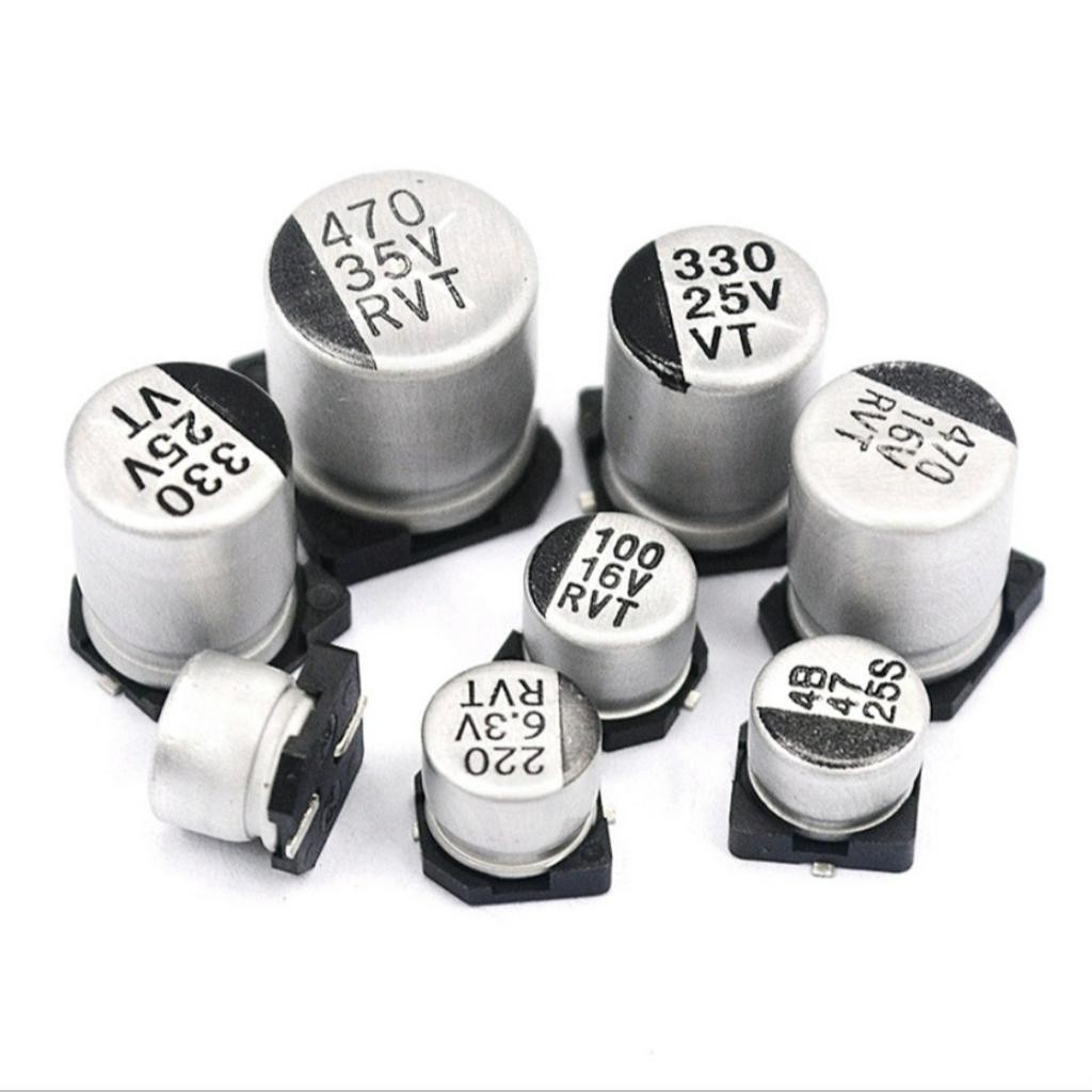 1ชิ้นCapacitor SMD 6.3v 10v 16v 25v 35v 50v 63v 1uf 2.2uf 3.3uf 4.7uf 10uf 22uf 33uf 47uf 100uf ...