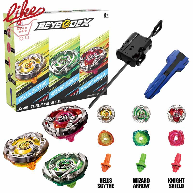 Beyblade X BX-08 ชุดของเล่นลูกข่างเบย์เบลด พร้อมตัวปล่อยไจโรสโคป สาม ...