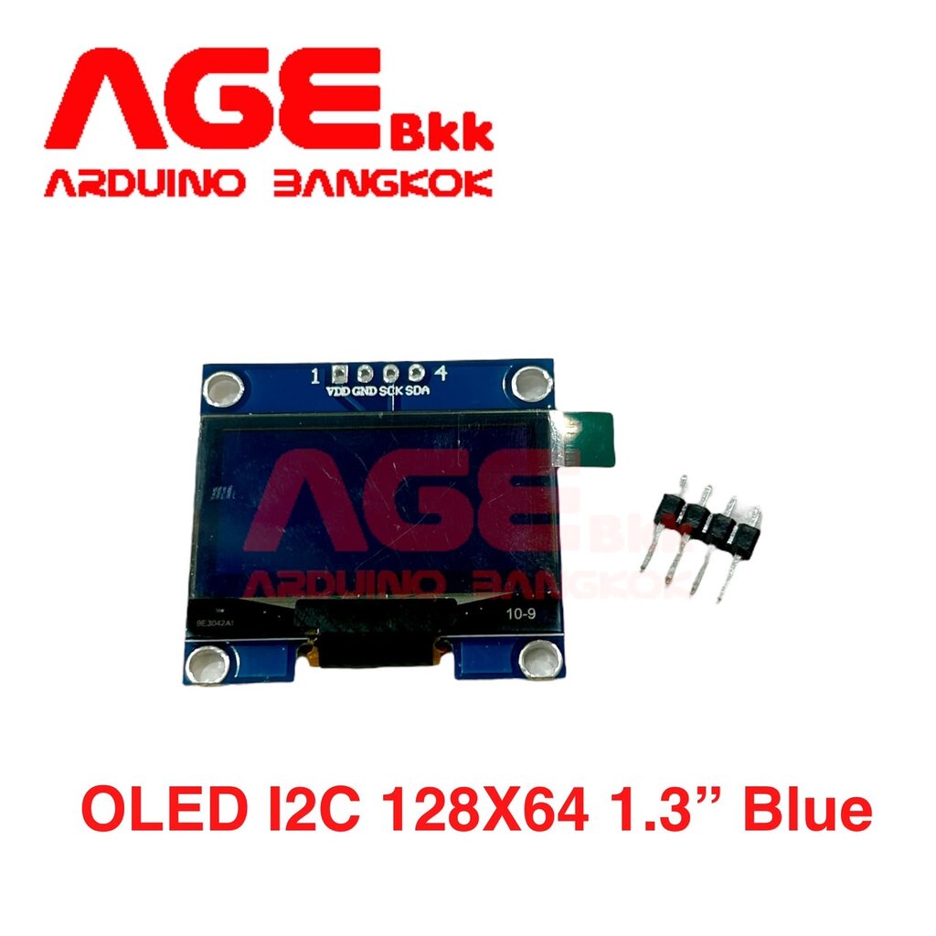 จอแสดงผล OLED Display I2C Module 1.3" for Arduino สีน้ำเงิน | Shopee Thailand