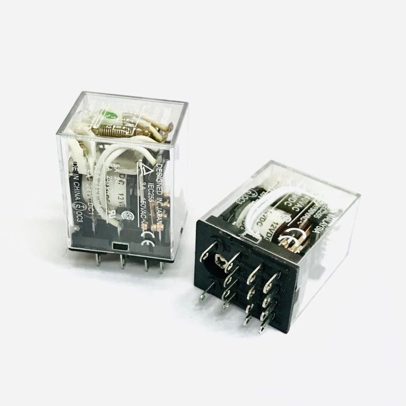 Relay รีเลย์ MY4N-14ขา 5A 4 คอนแทก มีไฟ 6V,12V ,24V ,48V,110V,220V ...
