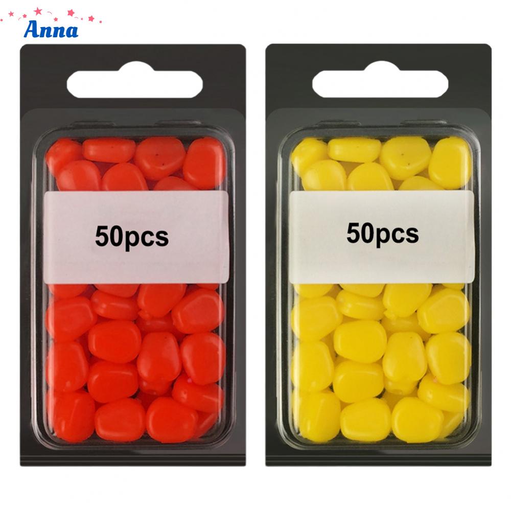 【Anna】Fish Bait 50Pcs Artificial Silicone Bait Corn Design Lure Corn ...