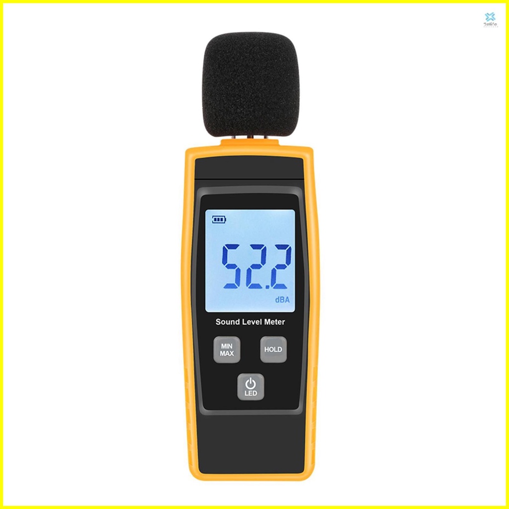 Sound Level Meter LCD Digital DB Meters Noise Volume Measuring Tool ...