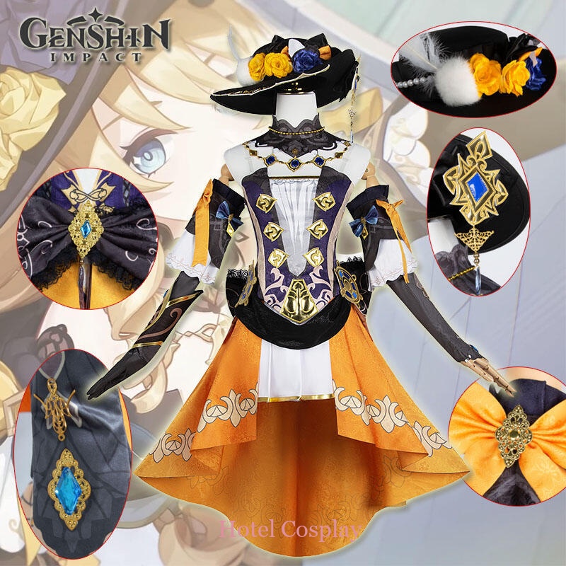 Genshin Impact Fontaine Navia ชุดคอสเพลย์ อนิเมะ Game Geo ตัวละครหญิง ...
