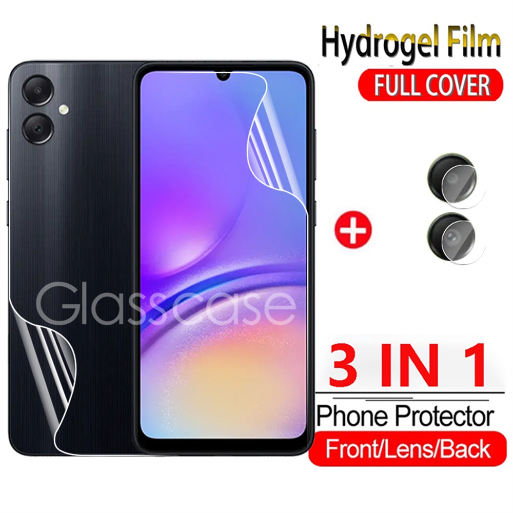 3 In 1 ฟิล์มไฮโดรเจลนิ่ม หน้า หลัง สําหรับ Samsung Galaxy A05 s A05s A ...