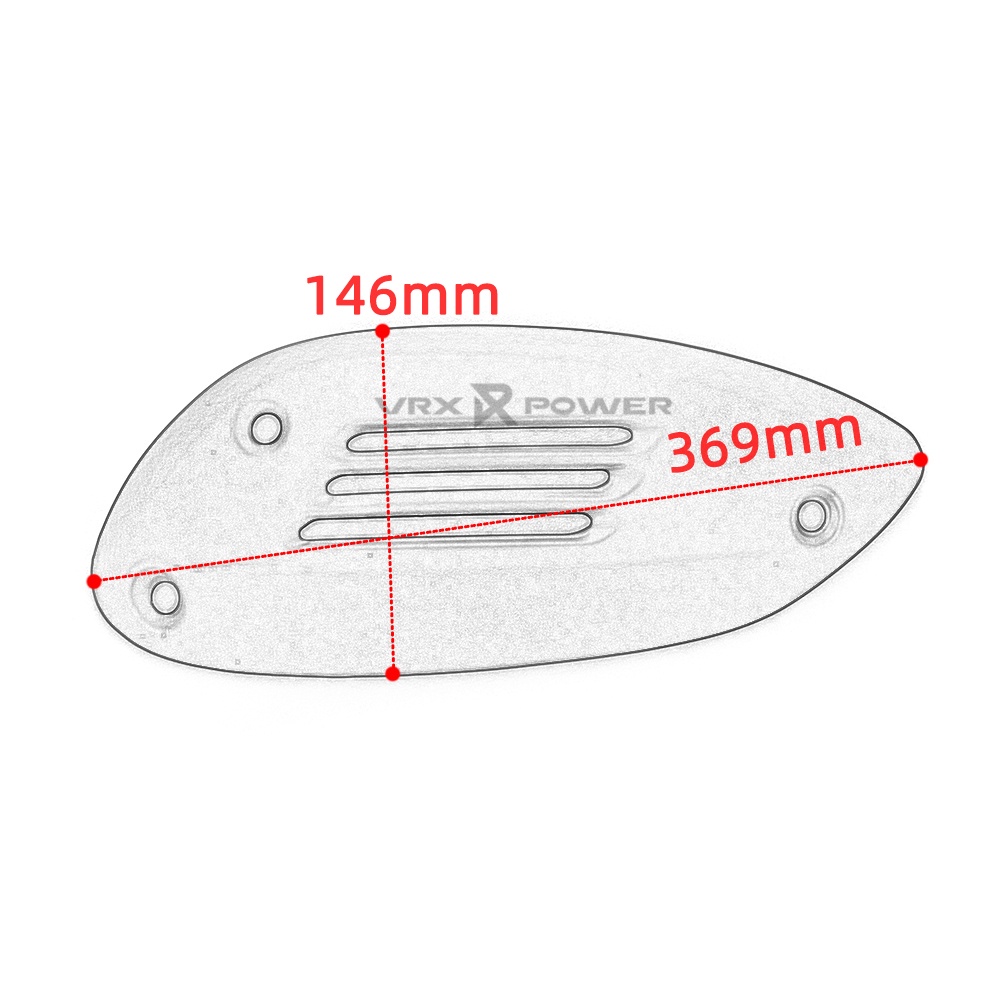 รถจักรยานยนต ์ ท ่ อไอเสีย Heat Shield Protector Guard สําหรับ GTS 300 ...