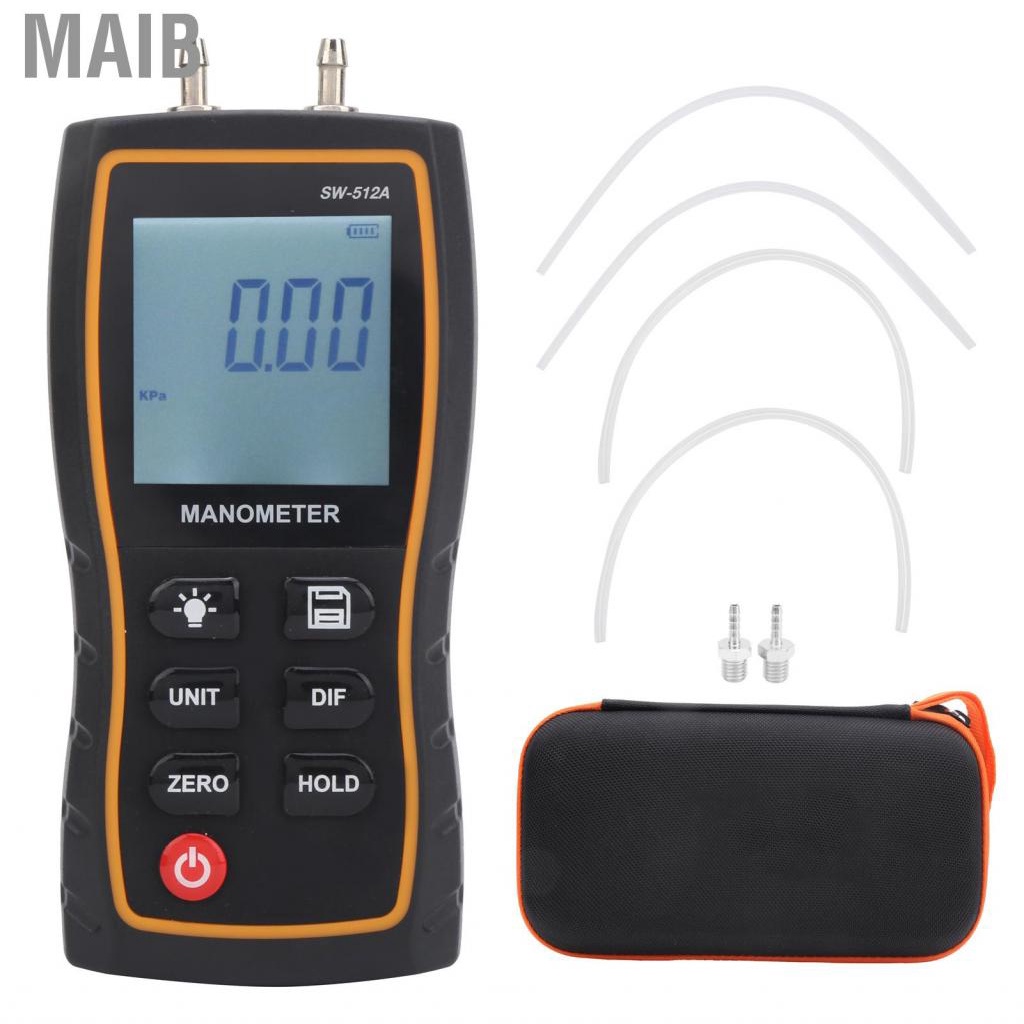 Maib Digital Handheld Manometer SW512A Differential Pressure Gauge ...