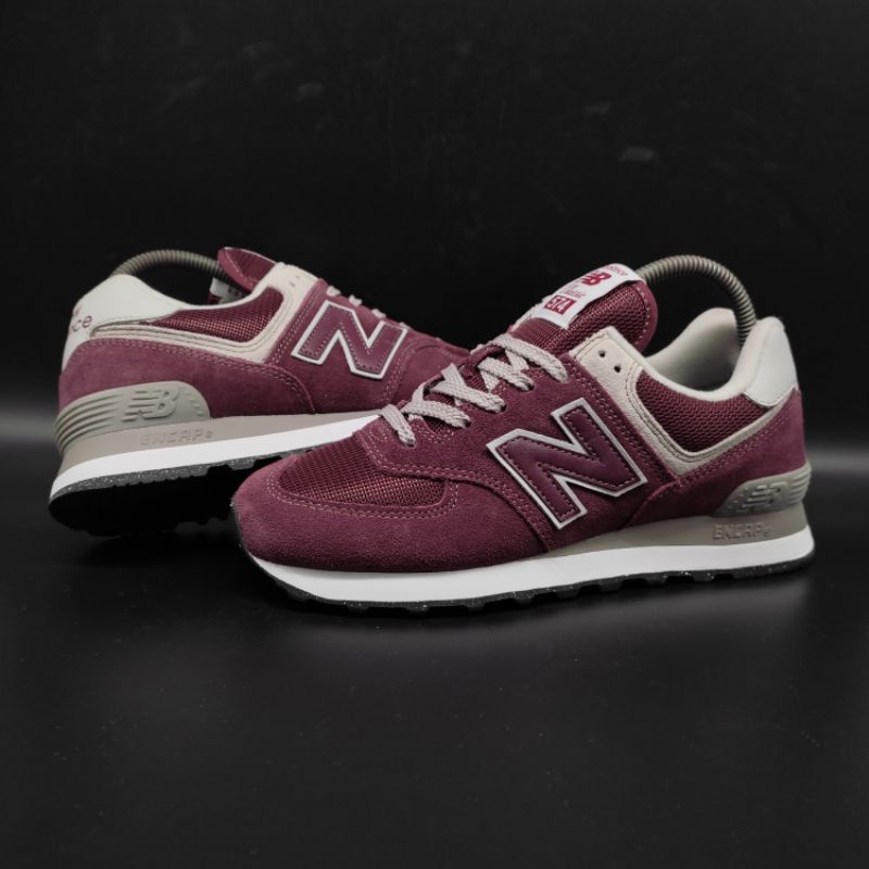 New Balance 574 Burgundy แฟชั่น | Shopee Thailand