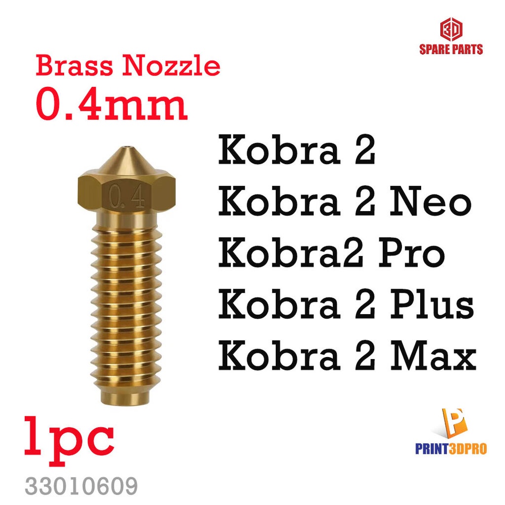3D Printer Part Anycubic Kobra 2 Bras Nozzle Size 0.4mm | Shopee Thailand